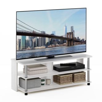 Furinno Sully 3-Stufe TV-St&auml;nder f&uuml;r TV bis 48, Wei&szlig;eiche, 104.4 (Breite) x 40.1 (H&ouml;he) x 39.4 (Tiefe) cm
