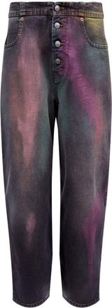 Maison Margiela Gerade Jeans mit Bleach-Effekt - Blau