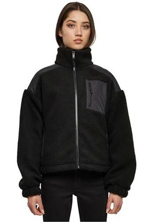 Urban Classics Ladies Sherpa Mix Jacket, Black, M Femme