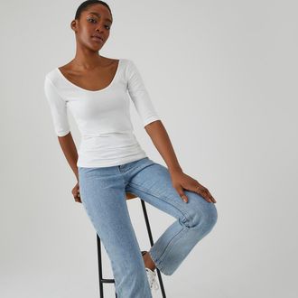 La Redoute Collections T-shirt Col Danseuse