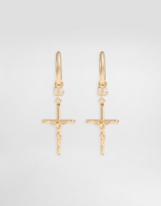 Dolce & Gabbana Steckerohrringe Mit Kreuzdetails - Frau Bijoux Gold Metall Onesize