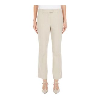 Max Mara Beige Slim Fit Hose aus Baumwollmischung - - Trousers - Damen - Beige - XS