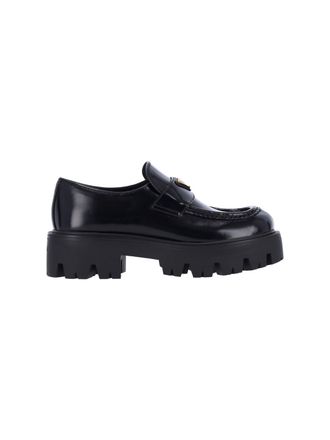 Prada Gepolsterte Leder Slipper