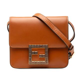 Fendi Sac bandouli&egrave;re en cuir pr&eacute;-poss&eacute;d&eacute; - Femme - Pre-owned - Brun - Taille: ONE Size