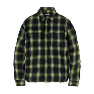 Palm Angels Karo-Steppjacke - - Shirts - Herren - Mehrfarbig - S
