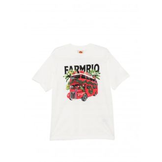 Farm Rio Farm Rio, Femme, Tops, Blanc, Taille: 36 FR London Bus T-Shirt