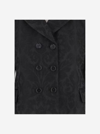 Chlo&eacute; Womens Double-Breasted Wool Blend Jacket Black