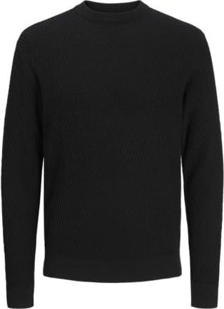 Jack & Jones Jprblareagan Knit Crew Neck pour Homme, Noir, M