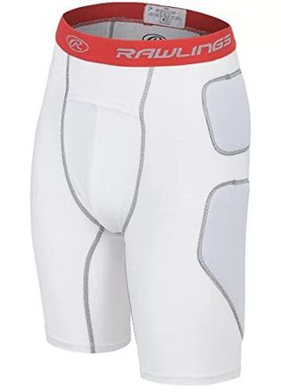Rawlings Baseball Slider Shorts, Blanc/Jardin Opulent, S Homme