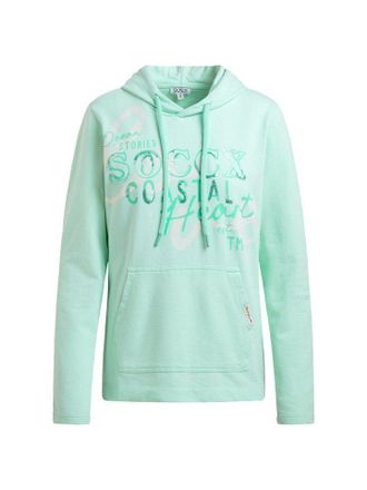 soccx Kapuzensweatshirt mit Pailletten-Schriftzug