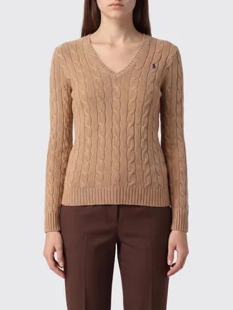 Polo Ralph Lauren Pull slim fit en laine &agrave; col V avec logo Poney brod&eacute;