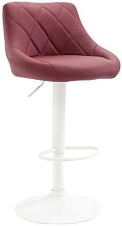Clp Tabouret De Bar R&eacute;glable en Hauteur Lazio Similicuir I Chaise Hauteur De Bar Confortable avec Dossier Et Repose-Pied I R&eacute;glable Pivotant, Couleur:Bord