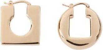 Jacquemus Ohrringe - Asymmetric Gold-Plated Brass Earrings - Gr. unisize - in Mehrfarbig - für Damen