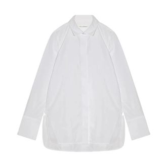 Lareida Baumwollbluse mit Seitenschlitzen - - Blouses & Shirts - Damen - Wei&szlig; - S