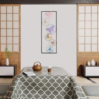 Hanah Home Hand-Painted Decorative Metal Accessory, 32 x 5 x 90 cm, 100% Metal (0.8 mm) | Unique Color Variations for Stylish Home Decor