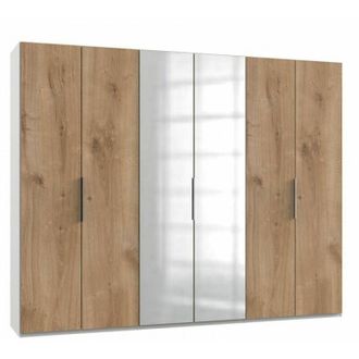 Inside75 Inside75 - Armoire de rangement lisbeth 4 portes ch&ecirc;ne 2 miroirs 300 x 236 cm hauteur