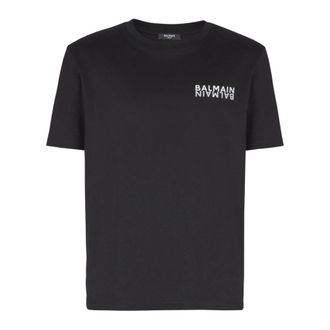 Balmain Homme, Tops, Noir, Taille: XL T-shirt avec imprim&eacute;