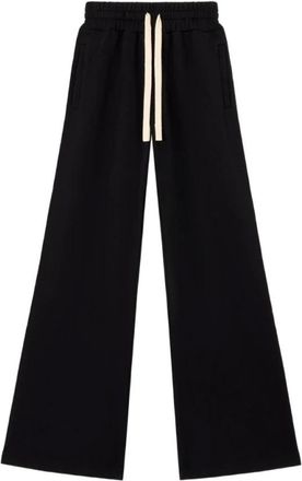 Palm Angels Femme, Pantalons, Noir, Taille: 36 FR Curved Logo Pantalons de surv&ecirc;tement