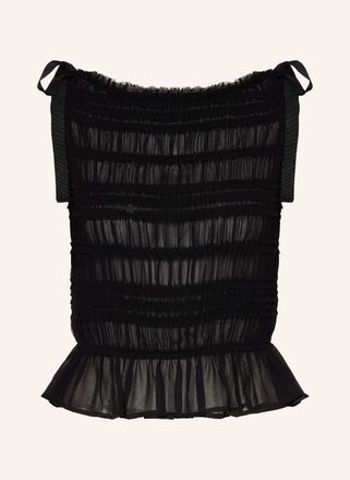 AllSaints Allsaints Top Lotus Mit R&uuml;schen schwarz