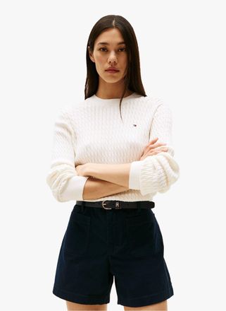 Tommy Hilfiger Pull torsad&eacute; en coton