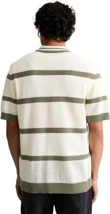 Marc O'Polo Denim Poloshirt regular mit Strickvariationen und Streifen