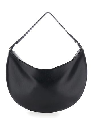 Jacquemus Womens Shoulder Bag Le Calisso Rond Large Black Leather