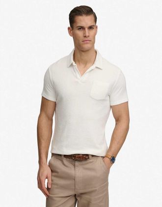 Superdry Polo en tissu &eacute;ponge - Blanc cass&eacute; vintage