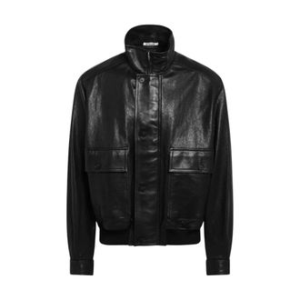 Auralee Blouson aus strukturiertem Lammleder - - Jackets - Herren - Schwarzk - XL