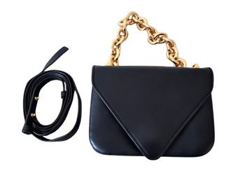 Bottega Veneta Black Leather Mount Cross Body Bag