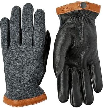Hestra Gants Deerskin Wool Tricot Homme - pour en cuir avec doublure Hiver automne-hiver - 7 HS noir