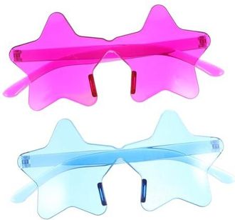 Beaupretty 2 pièces de Soleil Star sans Monture Colorées pour Fête Plage Photo Accessoires