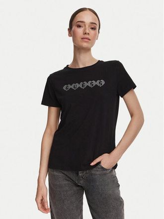 Guess T-Shirt V6YI08 K4689 Schwarz Regular Fit