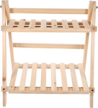 OSALADI Holz Pflanzst&auml;nder Stabiles Blumenregal aus Holz Desktop Aufbewahrungsregal f&uuml;r Kleine Blument&ouml;pfe Vielseitiger Holzst&auml;nder f&uuml;r Zimmerpflanzen und Dek