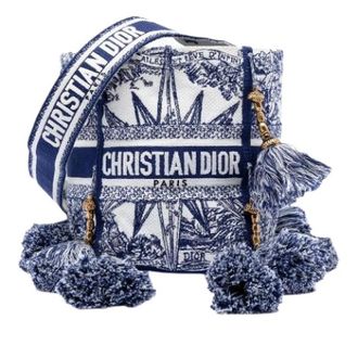 Dior Pre-owned Bestickte Canvas Beuteltasche - - Pre-owned - Damen - Blau - ONE SIZE