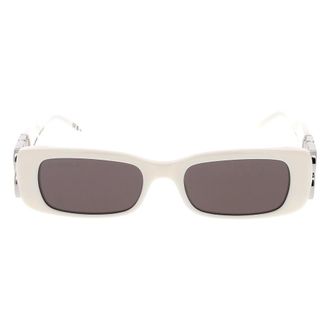 Balenciaga Dynasty Rechteckige Sonnenbrille - - Accessories - Damen - Wei&szlig; - ONE SIZE