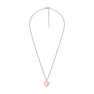 Fossil Femme, Accessoires, Rose, Taille: ONE Size Collier Coeur Ellis