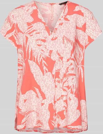 Comma Blusenshirt aus Viskose mit V-Ausschnitt