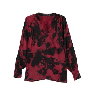 Karl Lagerfeld Bluse mit Blumenmuster und V-Ausschnitt - - Blouses & Shirts - Damen - Rot - M