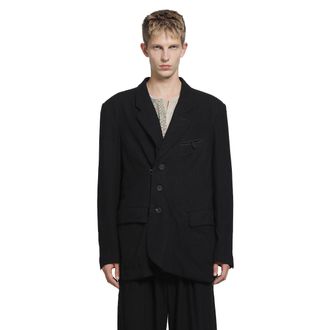 Ziggy Chen Wrap Closure 3 Button Blazer