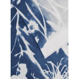Au Printemps Paris Foulard &agrave; motif avec franges