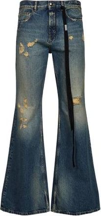 Ann Demeulemeester Jean bootcut d&eacute;lav&eacute; en coton