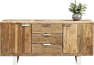 Kare Design Design Rustico Sideboard, rustikales Sideboard, modernes Sideboard, Massivholz Sideboard, Holz Sideboard, 75x160x40cm (H/B/T)