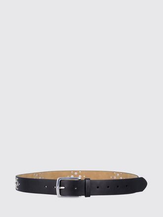 Obey Ceinture en cuir avec clous et &eacute;toiles appliqu&eacute;s