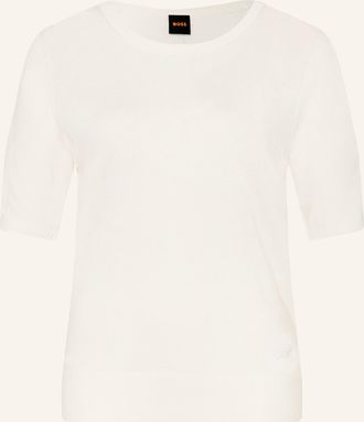 HUGO BOSS Strickshirt Fiaffu weiss
