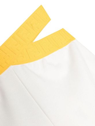 Fendi Wide-Fit Cotton Joggers - White