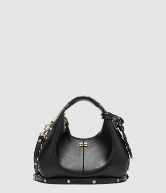 Ganni Sac Hobo Mini Studs Black
