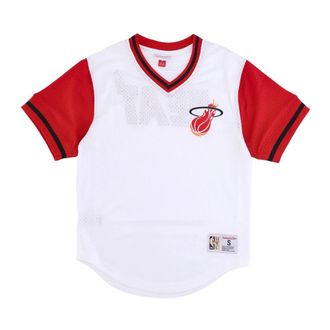 Mitchell & Ness Miami Heat NBA Mesh V-Neck Jersey - - Tops - Herren - Wei&szlig; - XS