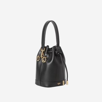 Fendi Womens Mon Tresor Leather Bag Black Calf Shoulder