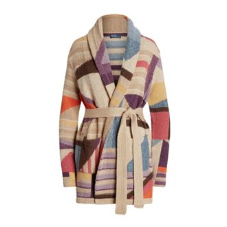 Polo Ralph Lauren Cardigan mit geometrischem Muster - - Knitwear - Damen - Mehrfarbig - L