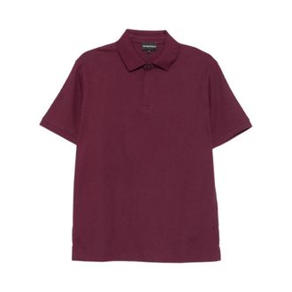 Emporio Armani Polohemd aus Baumwolle - - Tops - Herren - Rot - M